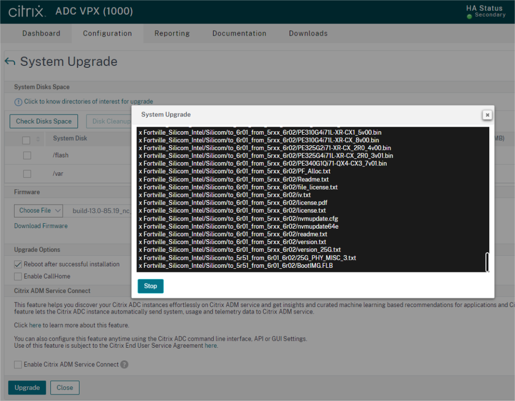 [VPX] Upgrade Netscaler en High Availability - Netscaler Master